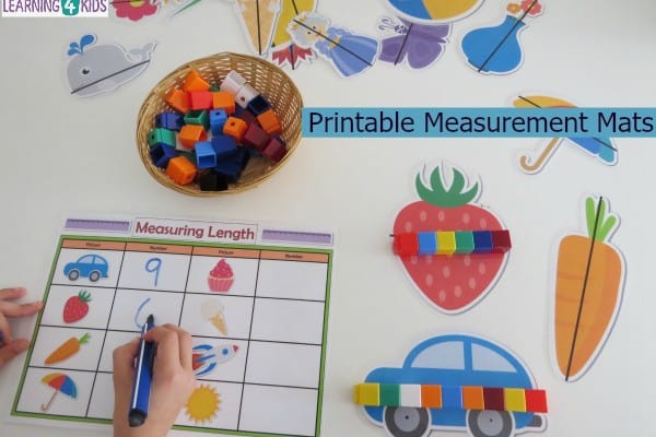 Printable Measuring Length Learning Centre Mats | Learning 4 Kids