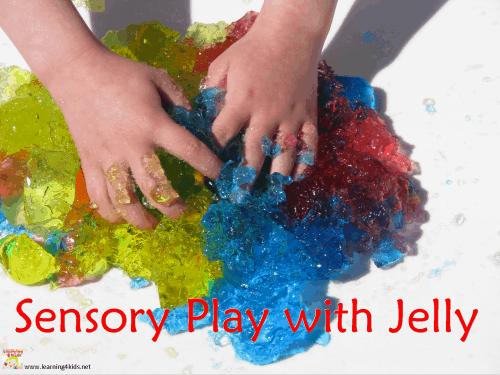 Sensory Play with Jelly | Learning 4 Kids