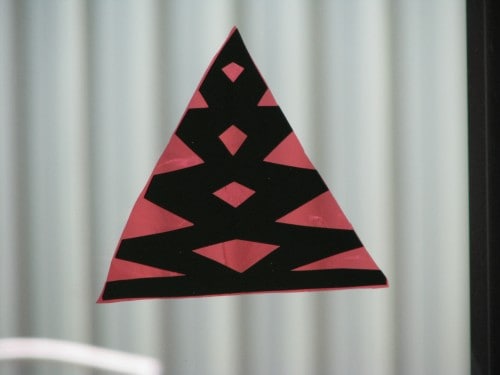 Cellophane Window Christmas Tree | Learning 4 Kids