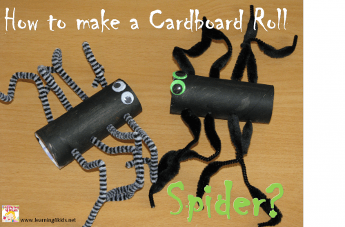 How to make a Cardboard Roll Spider? | Learning 4 Kids
