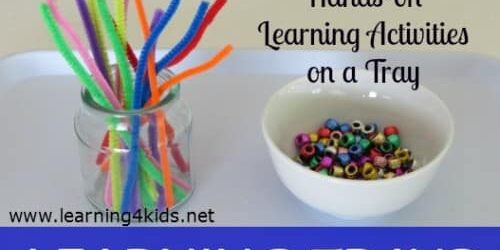 Learning Tray Activities | Learning 4 Kids