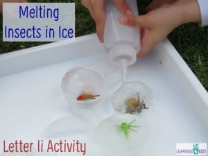 Letter I Activity – Melting Insects in Ice | Learning 4 Kids