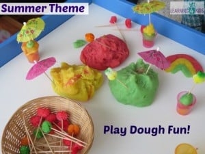 Summer Theme Play Dough | Learning 4 Kids