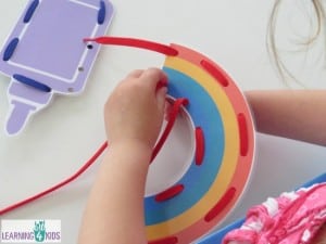 Printable Homemade Threading Boards | Learning 4 Kids