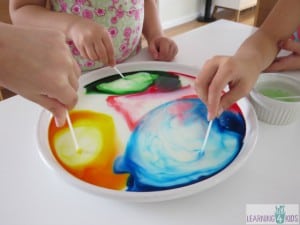 Colour Changing Milk Experiment | Learning 4 Kids