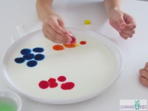 Colour Changing Milk Experiment | Learning 4 Kids