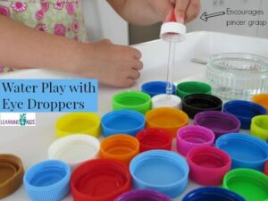 Water Play with Eye Droppers | Learning 4 Kids