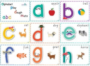 Number & Alphabet Play Dough Mats Cursive Print | Learning 4 Kids