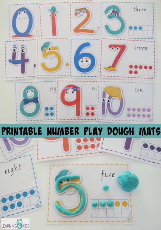 Printable Number Play Dough Mats Learning 4 Kids Printable Number Play Dough Mats Learning 4 Kids