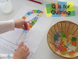 Q is for Quilt Letter Q Activity | Learning 4 Kids