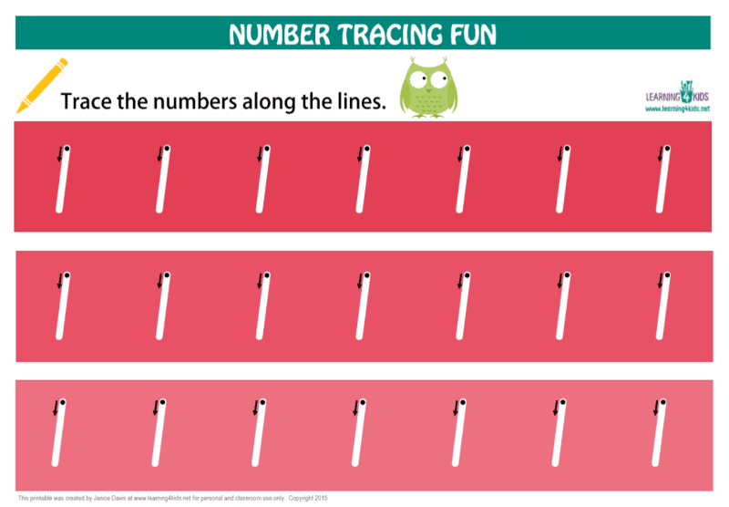 Number Tracing Mats | Learning 4 Kids