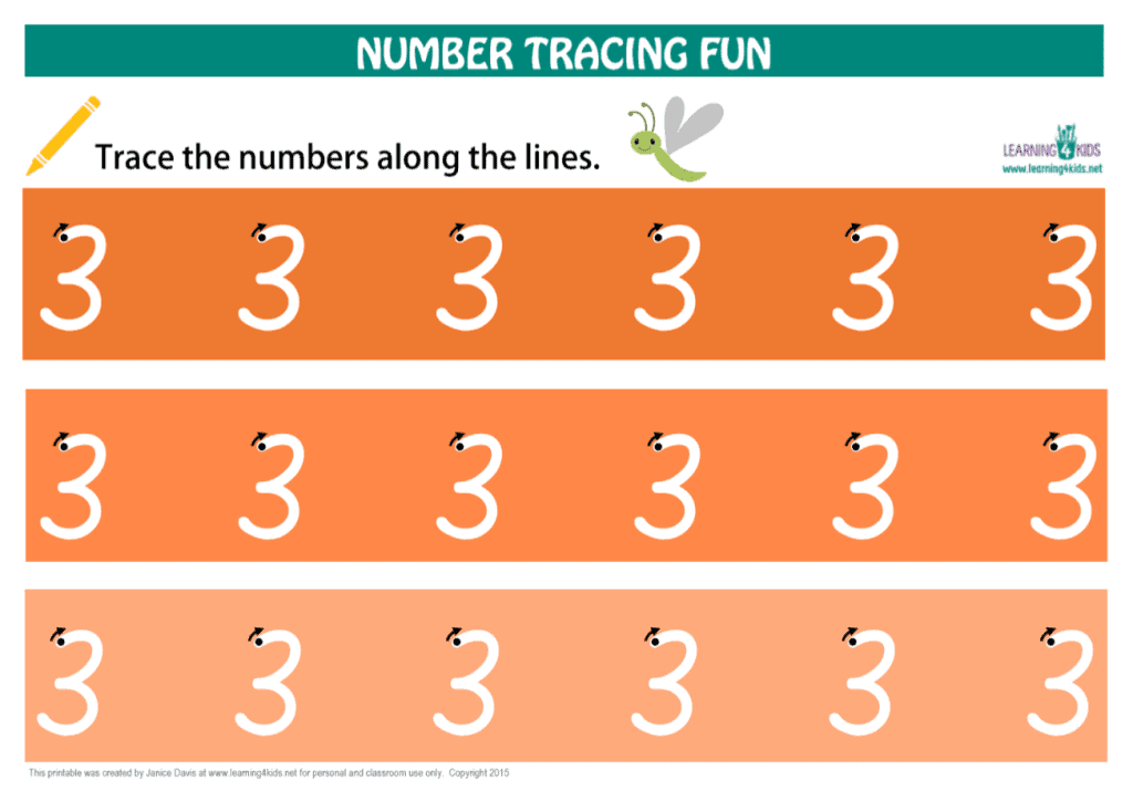 Number Tracing Mats | Learning 4 Kids