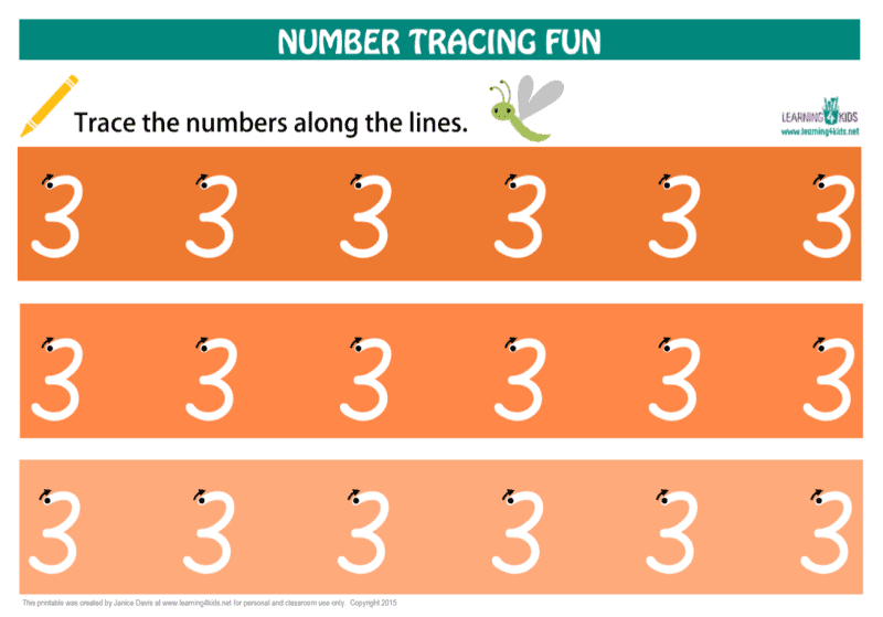 Number Tracing Mats | Learning 4 Kids