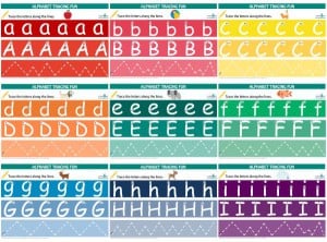 Alphabet Letters Tracing Mats Standard Print | Learning 4 Kids