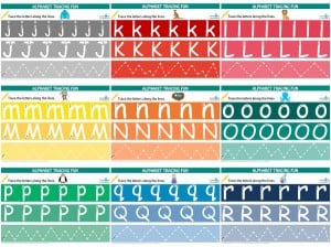 Alphabet Letters Tracing Mats Standard Print | Learning 4 Kids