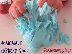 Homemade Rubbery Goop Recipe | Learning 4 Kids