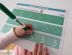 Printable Number Tracing Mats | Learning 4 Kids