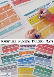 Printable Number Tracing Mats | Learning 4 Kids
