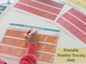 Printable Number Tracing Mats | Learning 4 Kids
