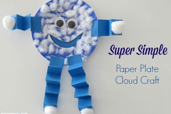 Paper Plate Cloud Craft | Learning 4 Kids