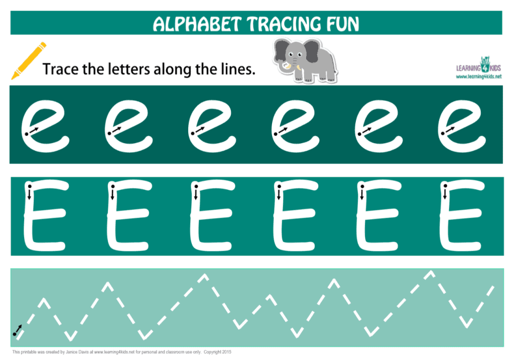 Number & Letters Tracing Mats Standard Print | Learning 4 Kids