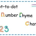 Dot-to-Dot Number Rhyme Charts (Cursive Print) | Learning 4 Kids