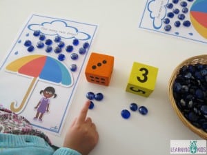 Counting Raindrops Printable Maths Games and Activities (Standard Print ...