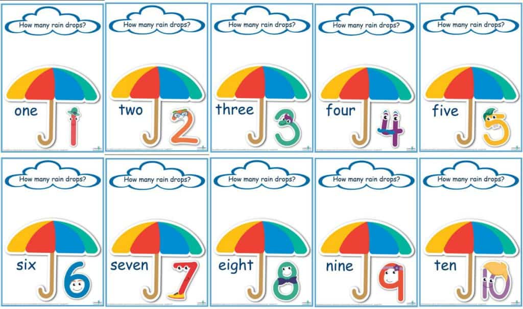 Counting Raindrops Printable Maths Games and Activities (Standard Print ...
