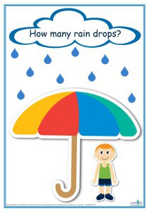 Counting Raindrops Printable Maths Games and Activities (Standard Print ...