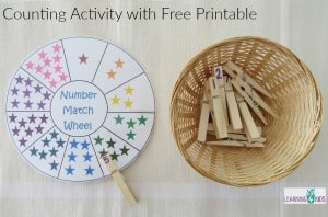 Free Printable Number Match Counting Wheel | Learning 4 Kids