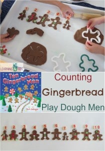 Counting Gingerbread Play Dough Men | Learning 4 Kids