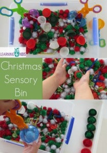 Christmas Sensory Fine Motor Bin | Learning 4 Kids