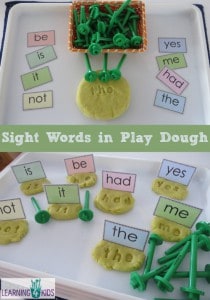 Sight Word Play Dough | Learning 4 Kids
