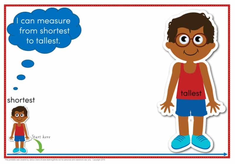 Printable Measurement Activity Mats (STANDARD PRINT) | Learning 4 Kids