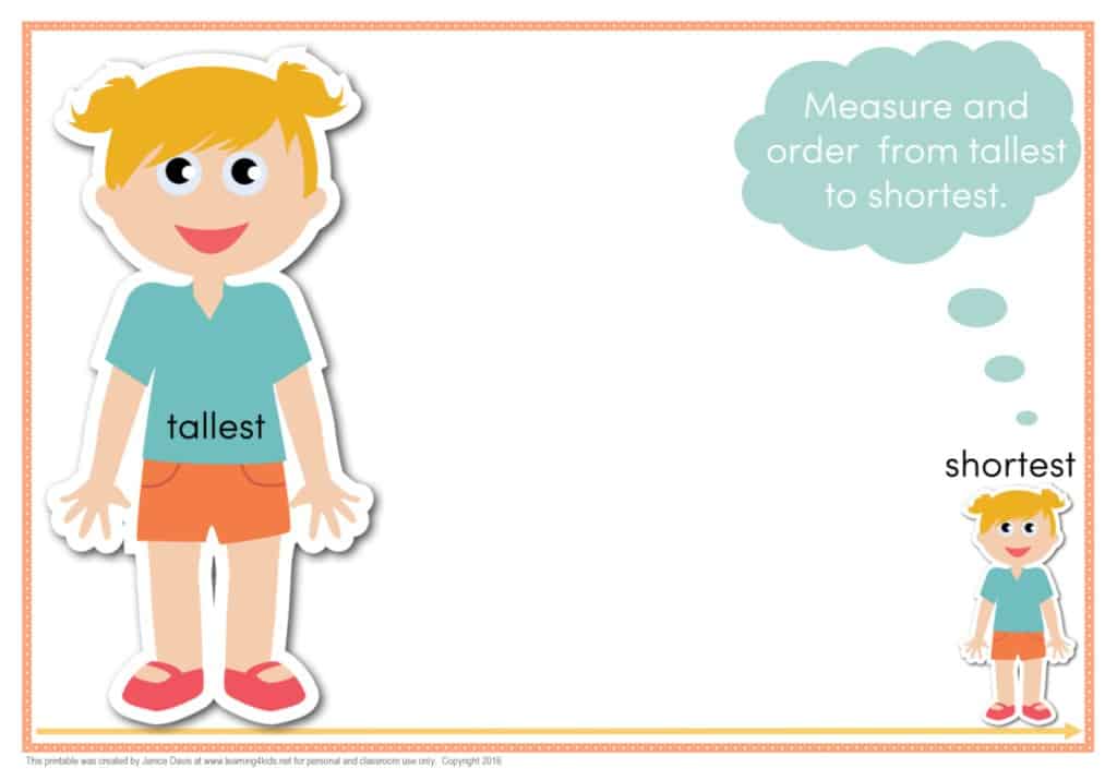 Printable Measurement Activity Mats (STANDARD PRINT) | Learning 4 Kids