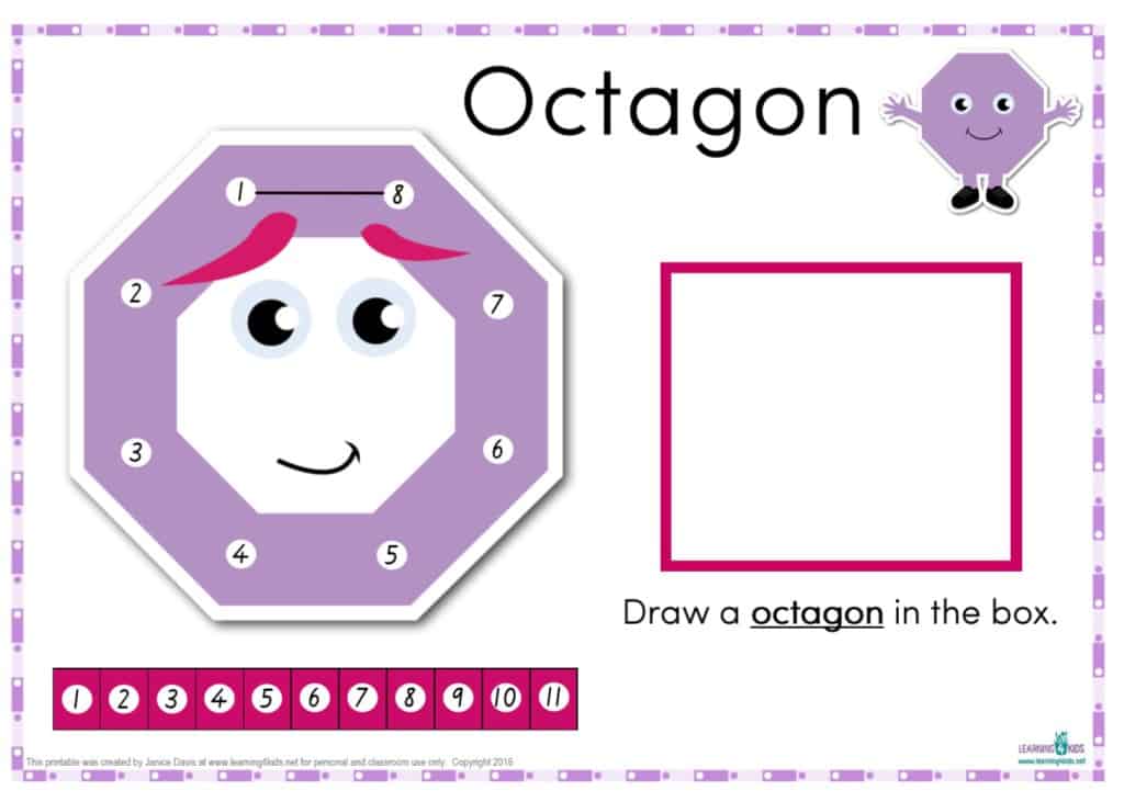 Printable Dot-to-Dot Shapes Charts | Learning 4 Kids