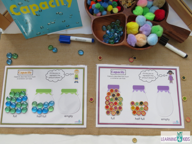Printable Measurement Capacity Activity Mats | Learning 4 Kids