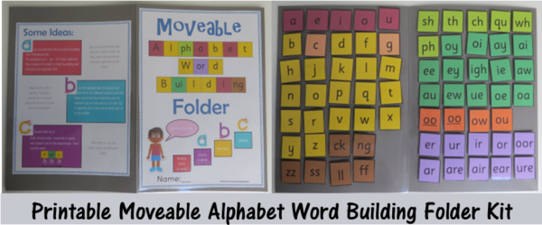 Moveable Alphabet Word Building Folder Kit | Learning 4 Kids