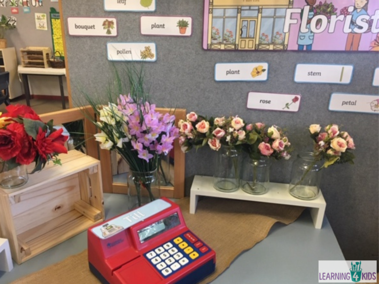 How to Set Up a Role Play Flower Shop? | Learning 4 Kids
