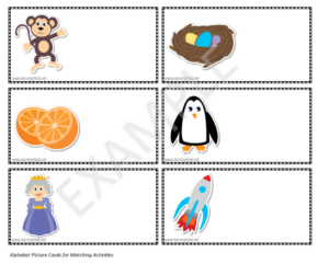 Alphabet Picture and Letter Cards for Matching Activities | Learning 4 Kids