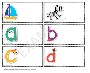 Alphabet Picture and Letter Cards for Matching Activities | Learning 4 Kids