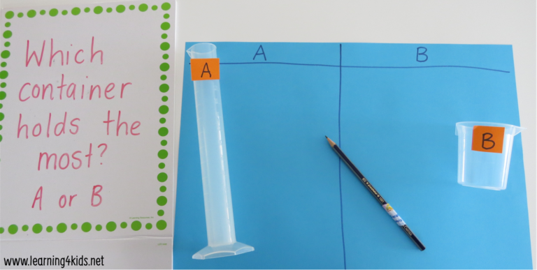 Simple Volume and Capacity Measurement Activity | Learning 4 Kids
