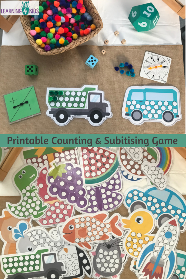 Counting and Subitising Activity Game Mats | Learning 4 Kids