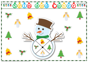 Christmas Spin and Cover Game Mats | Learning 4 Kids