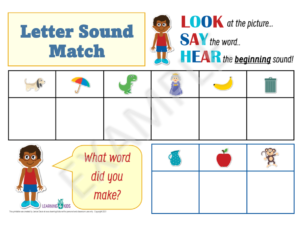 Beginning Letter Sounds Matching Mats | Learning 4 Kids