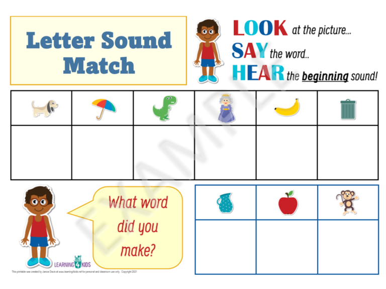 Beginning Letter Sounds Matching Mats | Learning 4 Kids