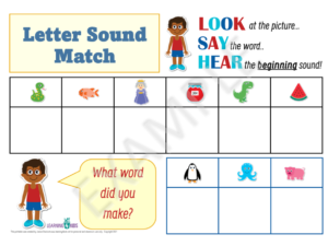 Beginning Letter Sounds Matching Mats | Learning 4 Kids