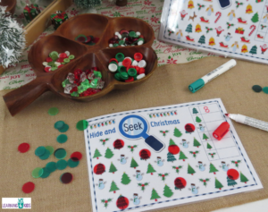 Christmas Hide and Seek Activity Mats | Learning 4 Kids