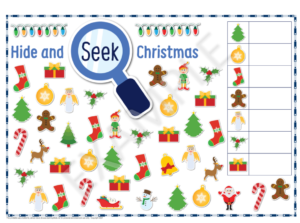 Christmas Hide and Seek Activity Mats | Learning 4 Kids