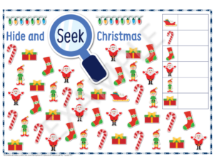 Christmas Hide and Seek Activity Mats | Learning 4 Kids